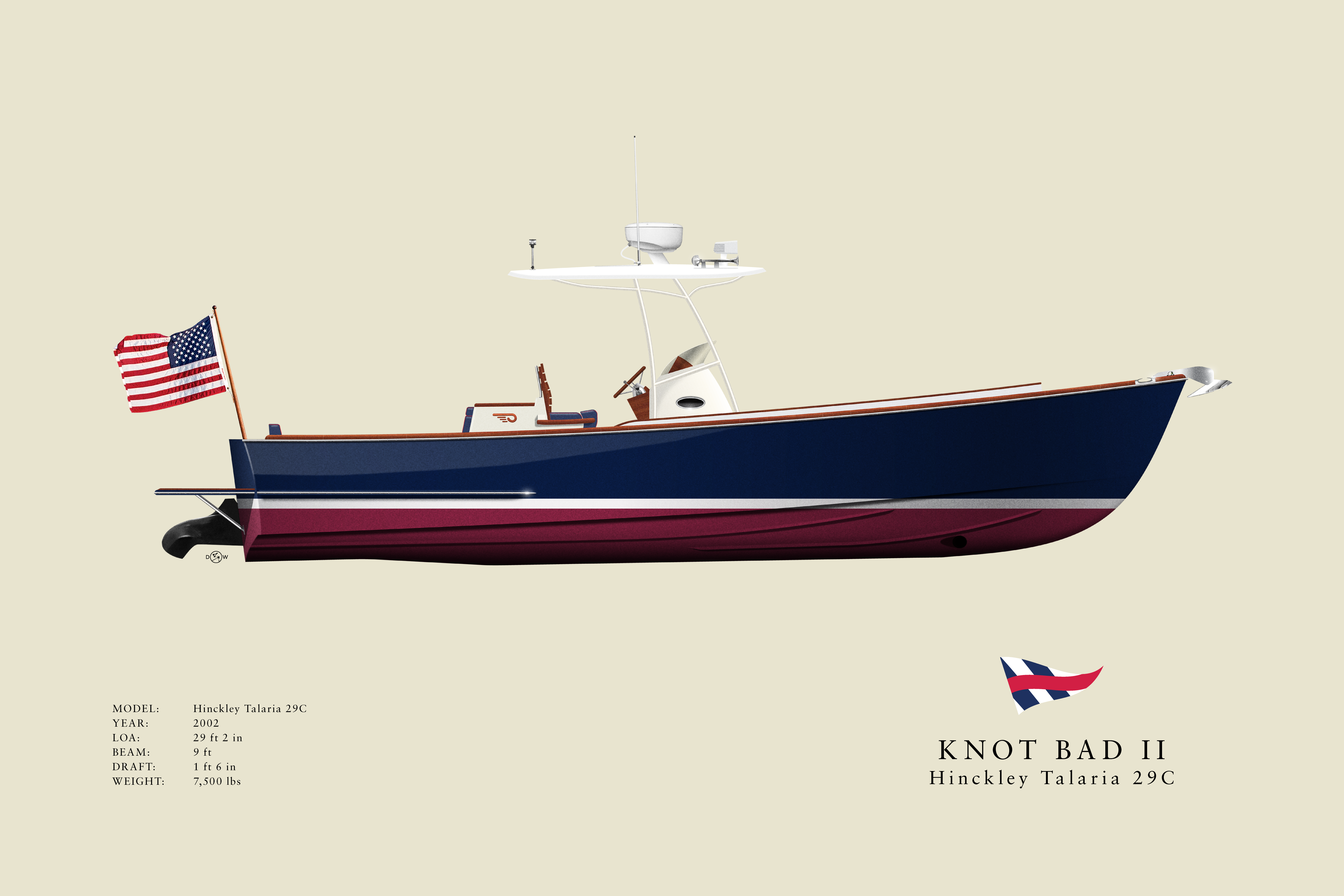 Knot Bad II - Hinckley Talaria 29C – Dogwatch Art Co.