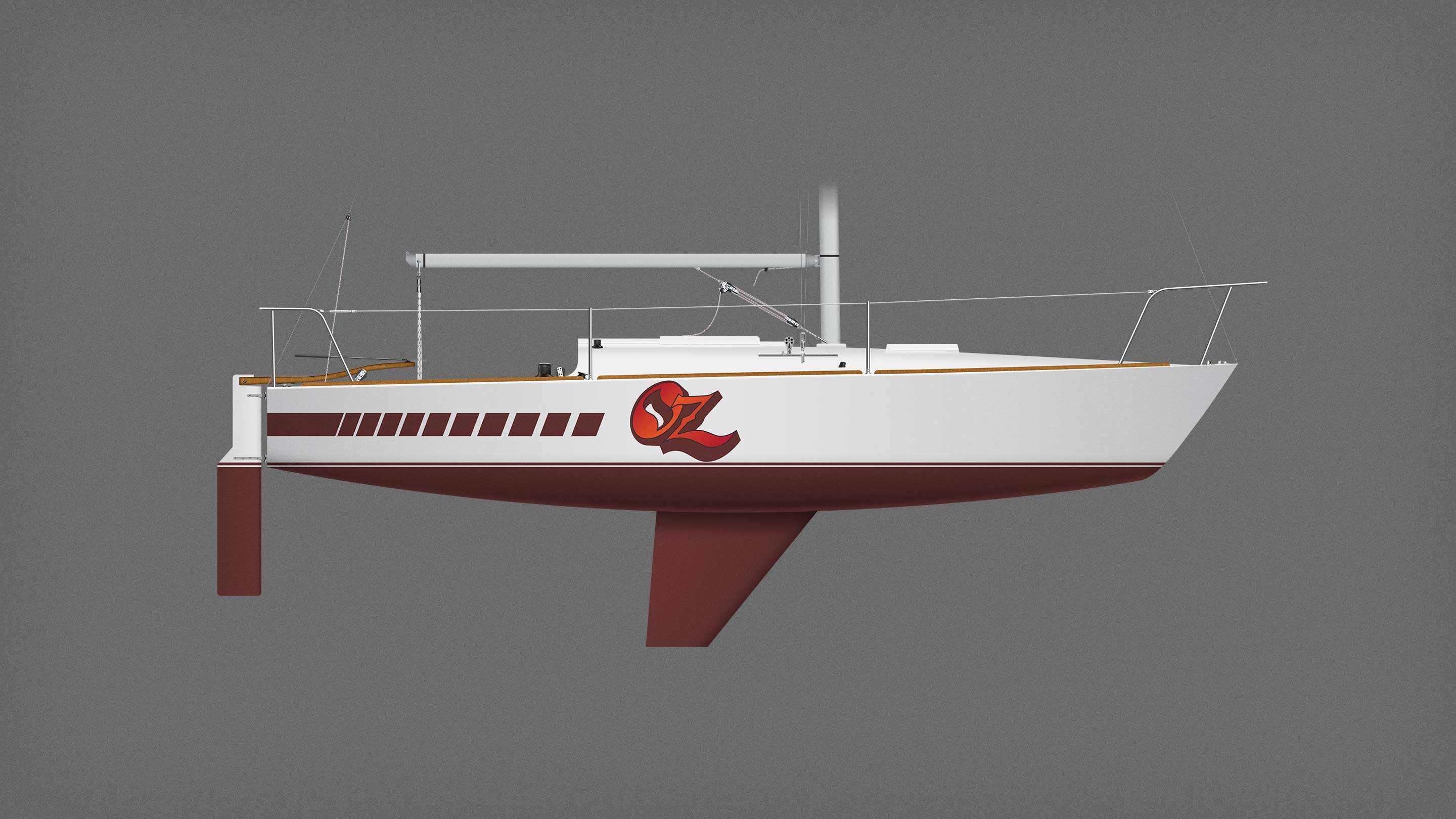 Personalized One-Design Half Hull Prints - Custom Digital Boat Art ...