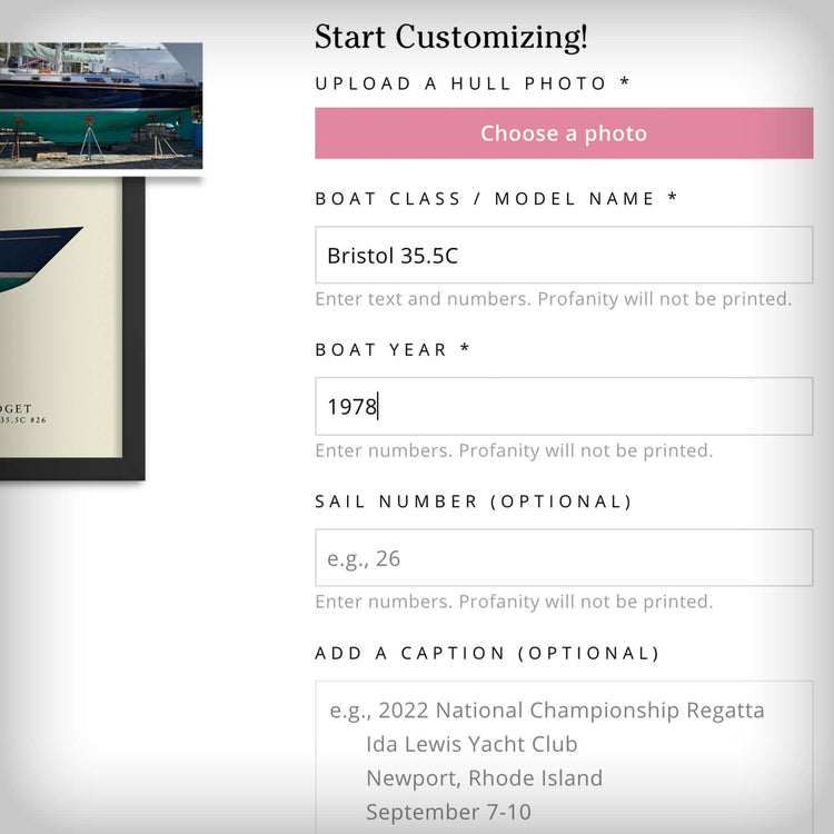 Custom Half Hull Print – Dogwatch Art Co.