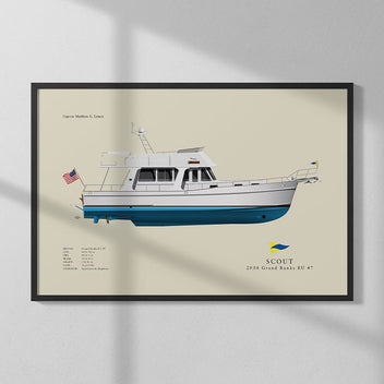Custom Half Hull Print - Custom Digital Boat Art + Gifts For Boaters ...
