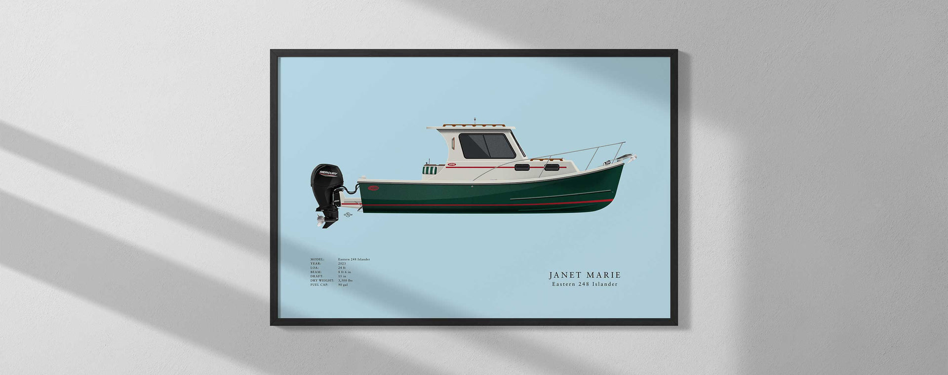 Custom Half Hull Print - Custom Digital Boat Art + Gifts For Boaters ...