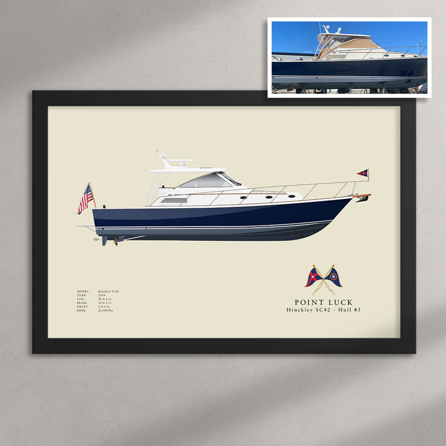 Custom Half Hull Print - Custom Digital Boat Art + Gifts For Boaters ...
