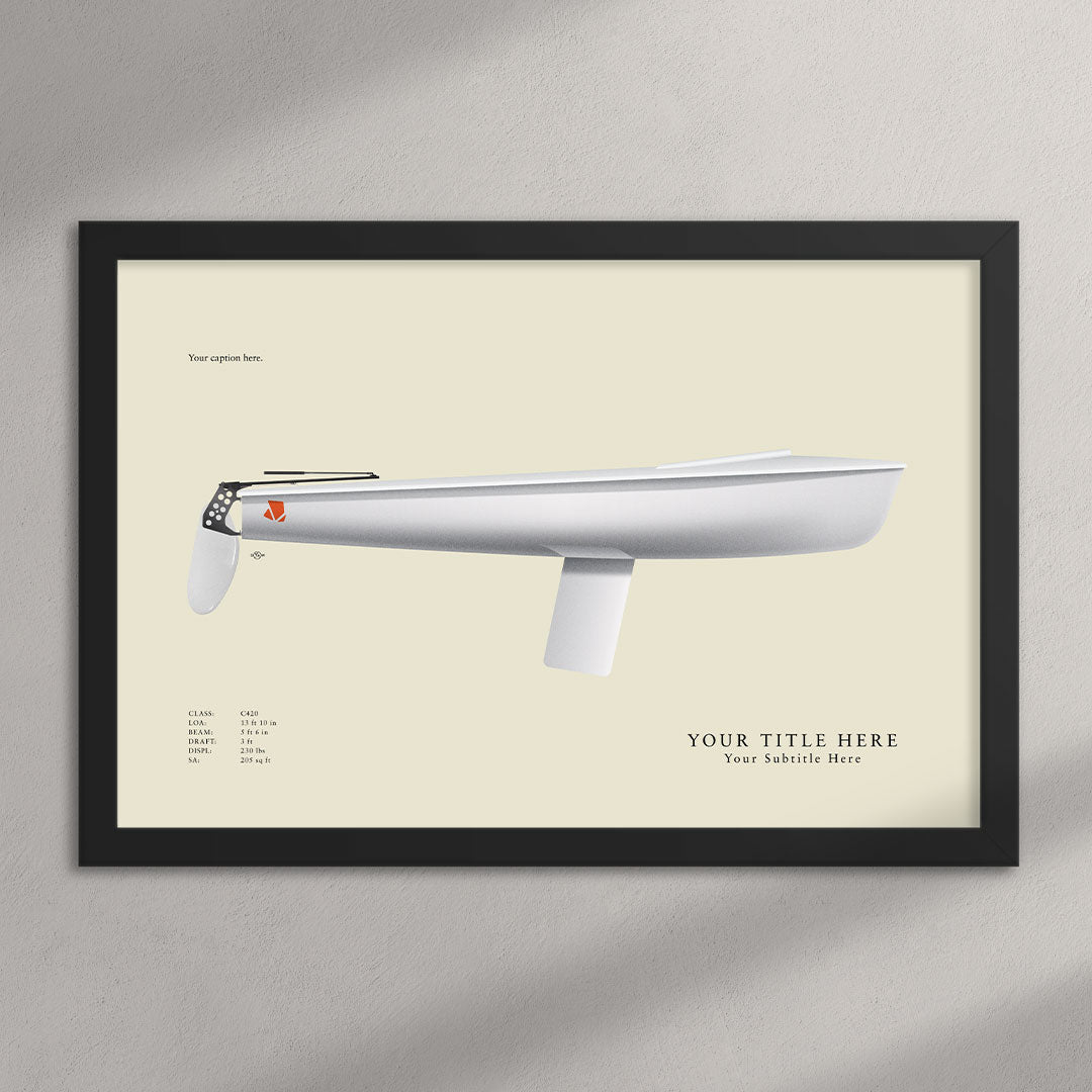 Club 420 Custom Half Hull Print - Custom Digital Boat Art + Gifts For ...