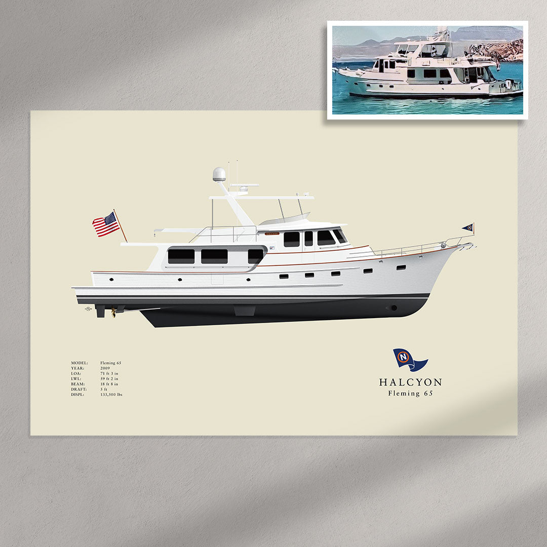 Custom Half Hull Print - Custom Digital Boat Art + Gifts For Boaters ...