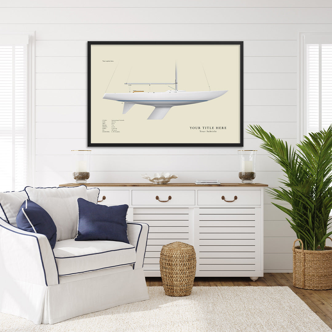 Etchells Custom Half Hull Print - Custom Digital Boat Art + Gifts For ...