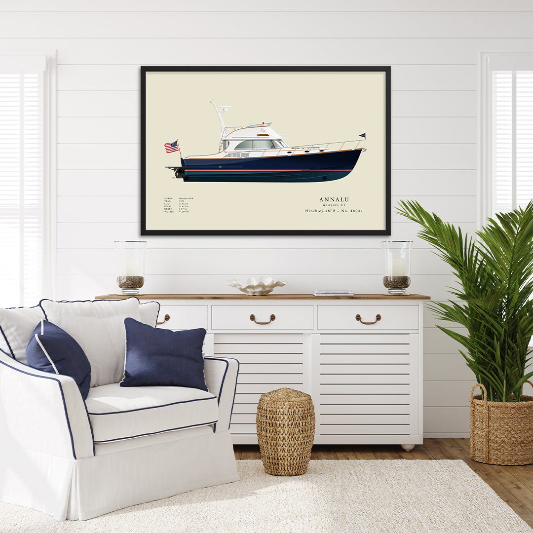 Custom Half Hull Print - Custom Digital Boat Art + Gifts For Boaters ...