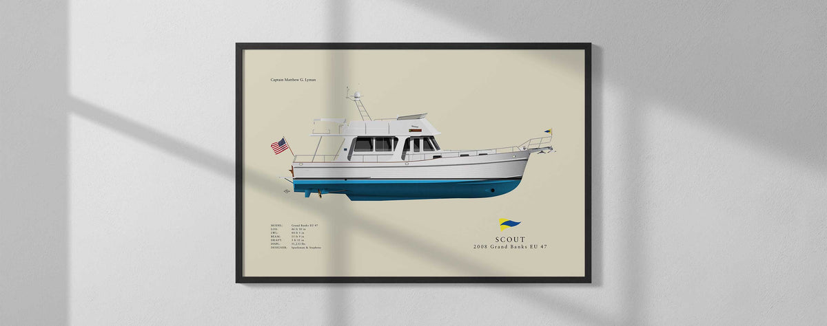 Custom Half Hull Print - Custom Digital Boat Art + Gifts For Boaters ...