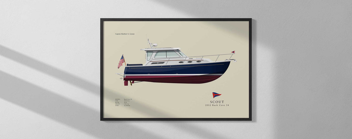 Custom Half Hull Print - Custom Digital Boat Art + Gifts For Boaters ...