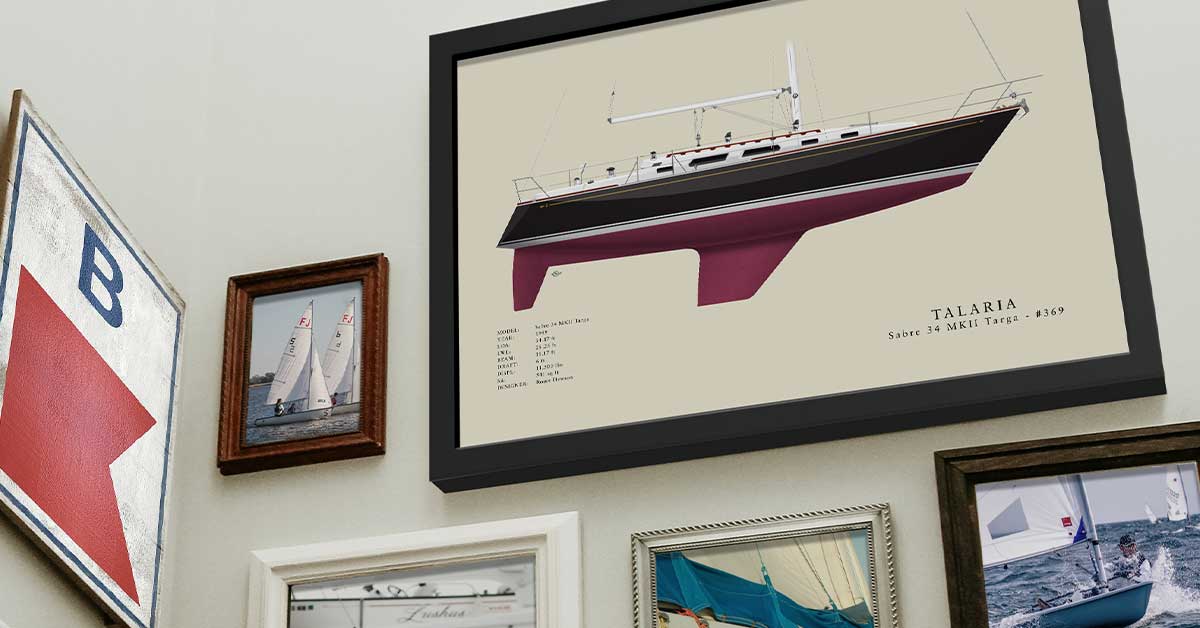 Custom Half Hull Prints - Digital Boat Art + Gifts For Boaters ...